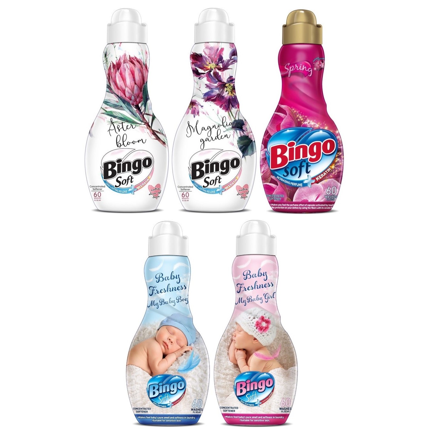 Bingo Soft Concentrated Fabric Softener 1440 ml with many scents - موقع ...