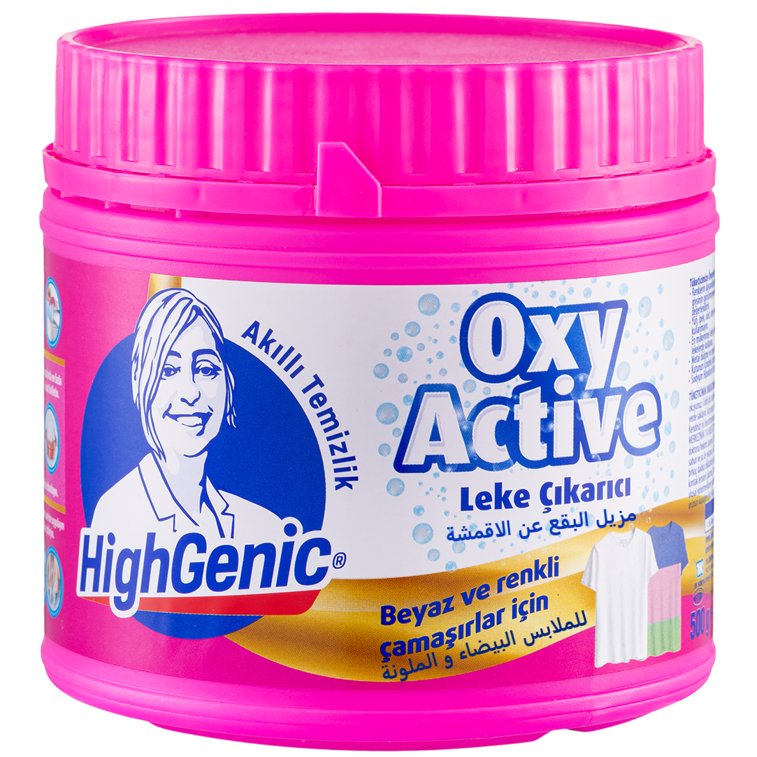 HighGenic Oxy Active Stain Remover Powder for White and Colored Clothes 500 gm - موقع شركة وسام ...